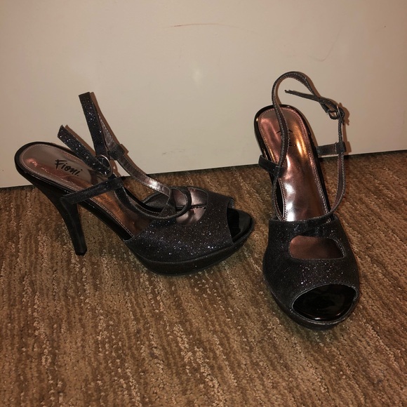 FIONI Clothing | Shoes | Fioni Glitter Heels | Poshmark